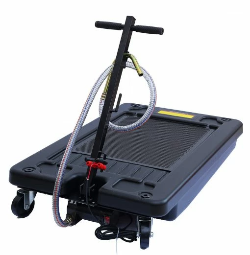 Dynaline Low Profile Wheeled Oil Drain Pan With 12V DC Pump – 64L ...